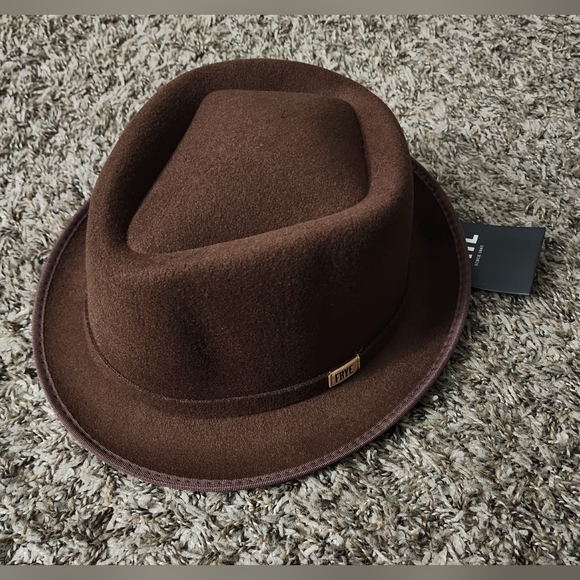 Frye | Accessories | Nwt Frye Capuccino Brown Stingy Brim Fedora Hat ...